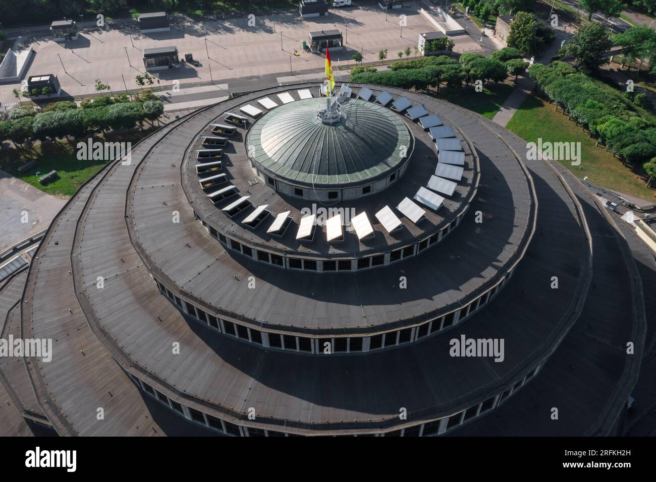 Wroclaw, Poland : Aerial view of Centennial Hall (Polish: Hala Stulecia ...