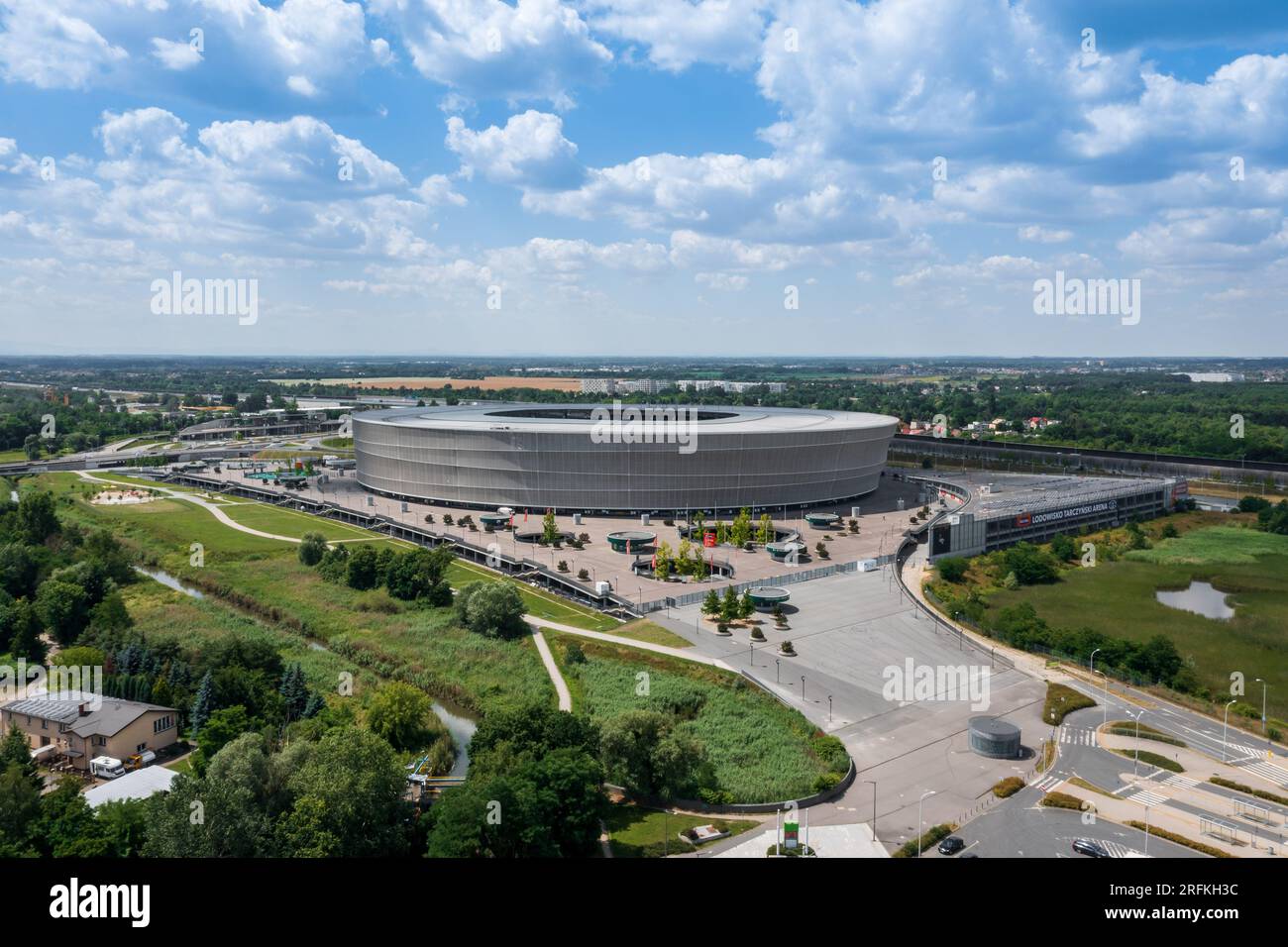 Wroclaw, Poland - July 2023 : Aerial view of The Stadion Wrocław ...