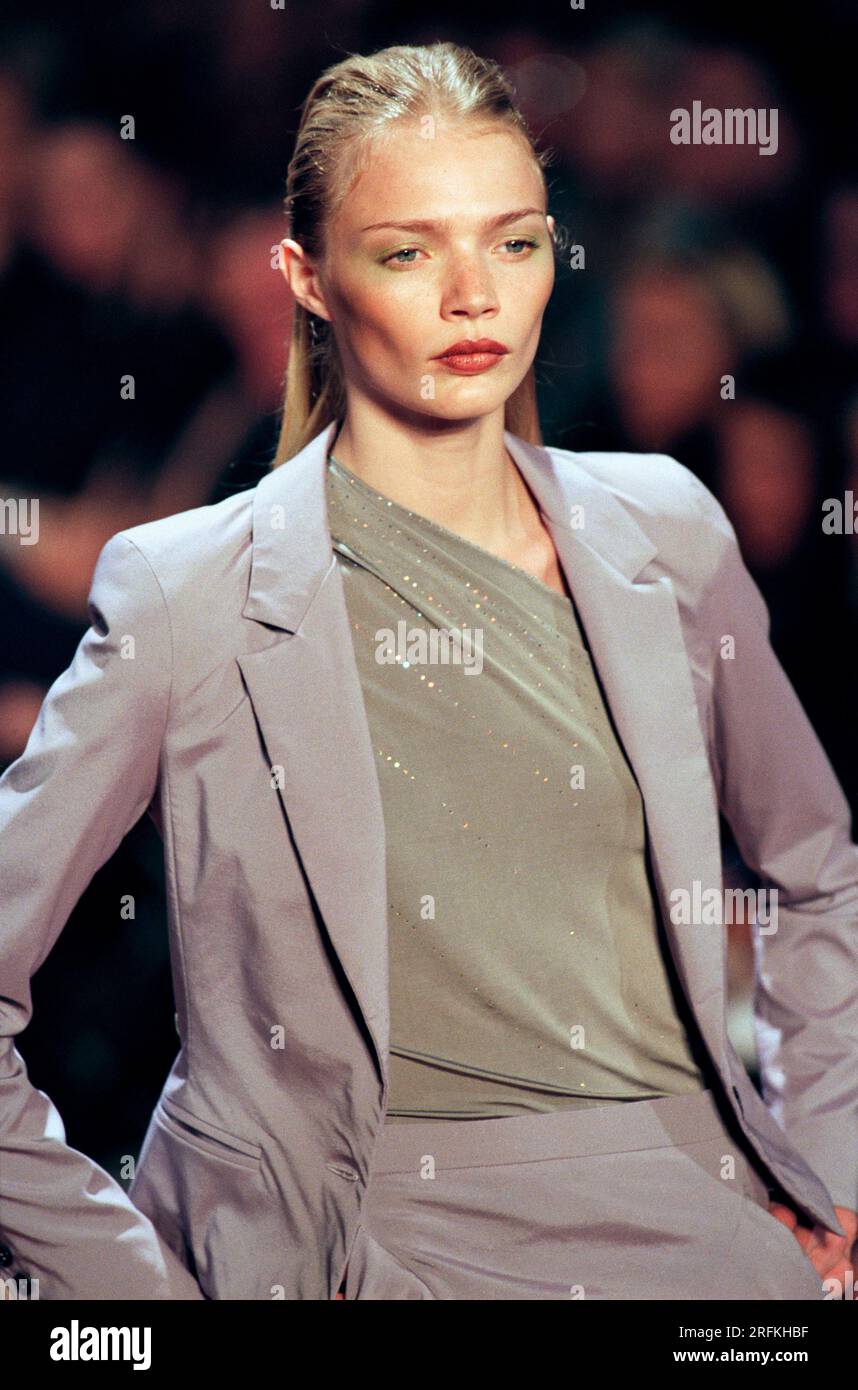 Jodie Kidd, modelling for Ghost, founded by Tanya Sarne, London Fashion Week, 28th September ...