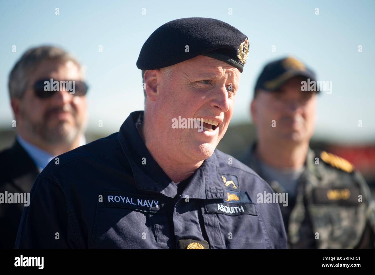 Perth, Australia. 04th Aug, 2023. UK Rear Admiral Simon Asquith speaks ...