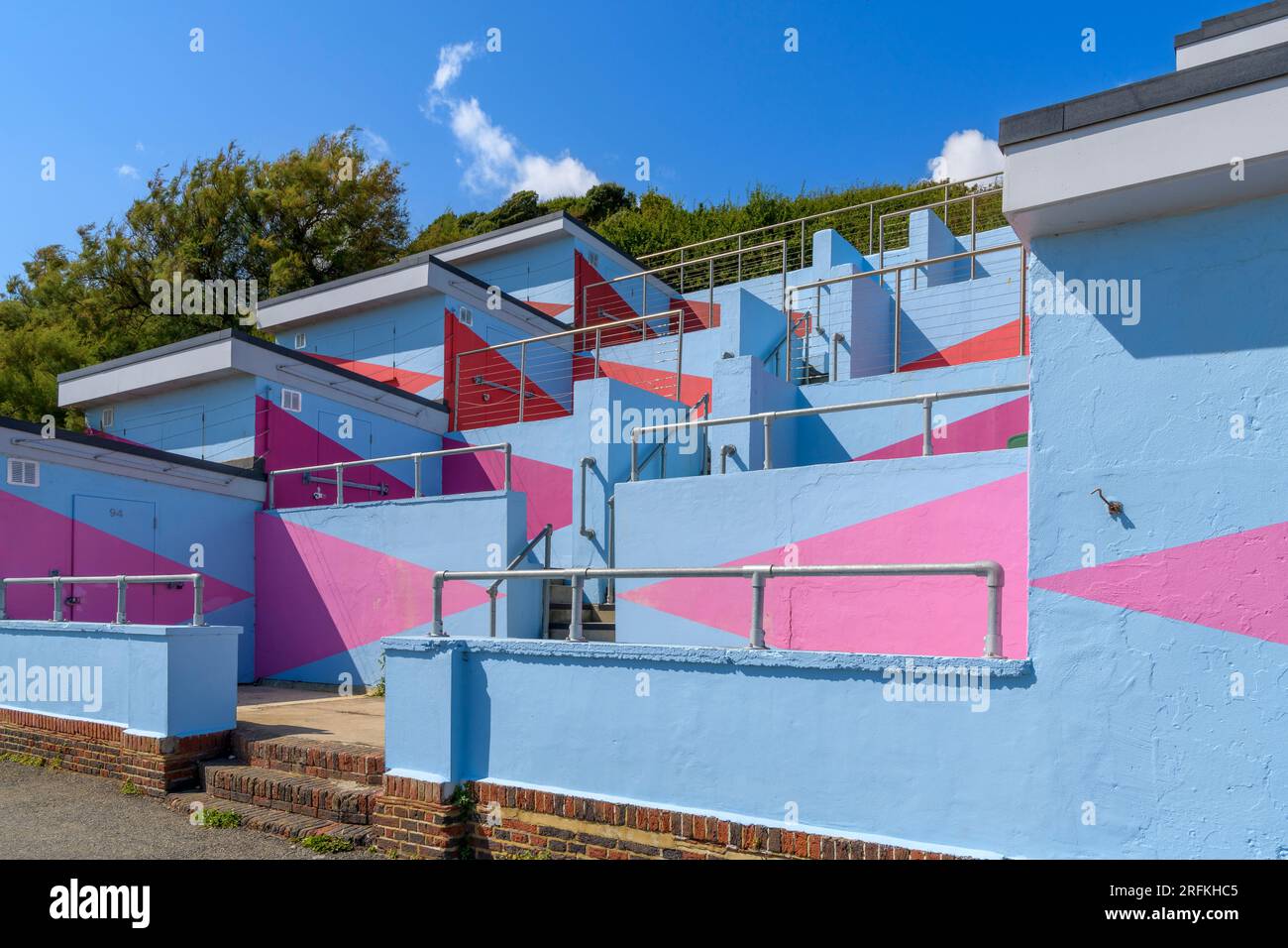 Swimmers' changing rooms on the seafront in Folkestone, have been ... Swimmers' changing rooms on the seafront in Folkestone, have been ...