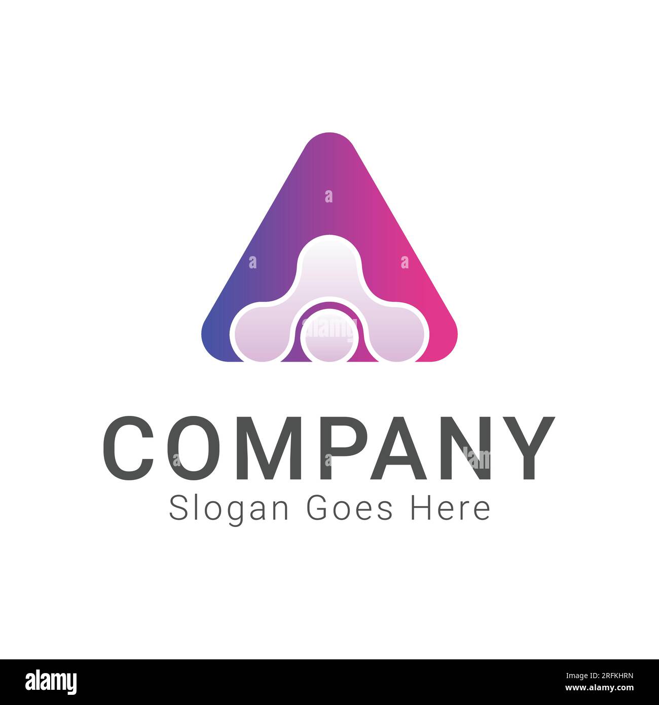 Initial Letter A Tech Logo Design Abstract Letter A Tech Triangle ...