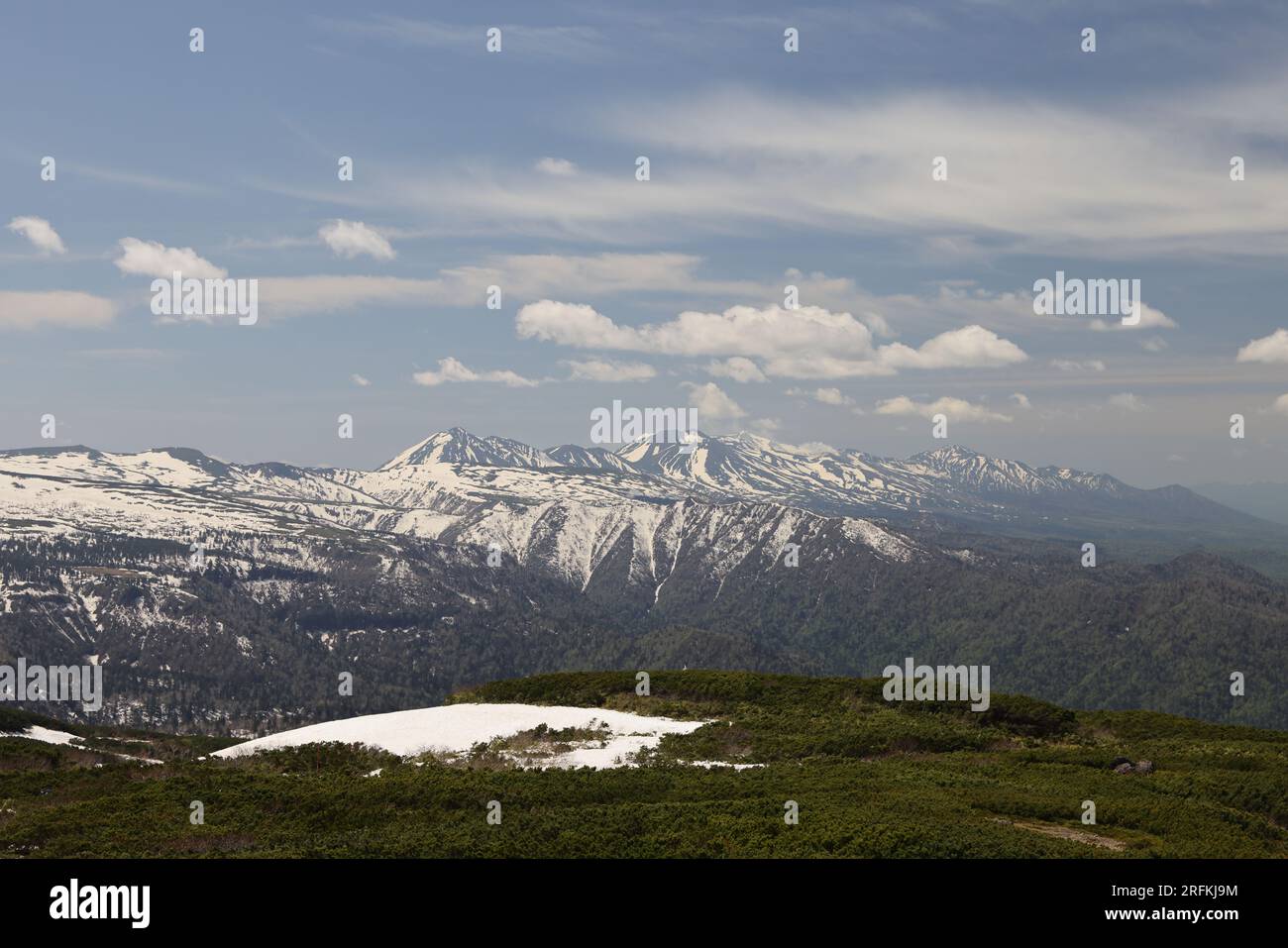 View taken while climbing Asahidake (Mount Asahi), the highest mountain ...