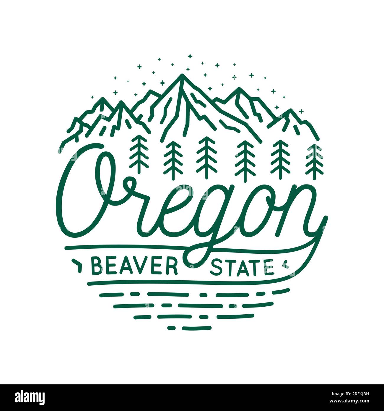 Oregon vector design template. Vector and illustration Stock Vector ...