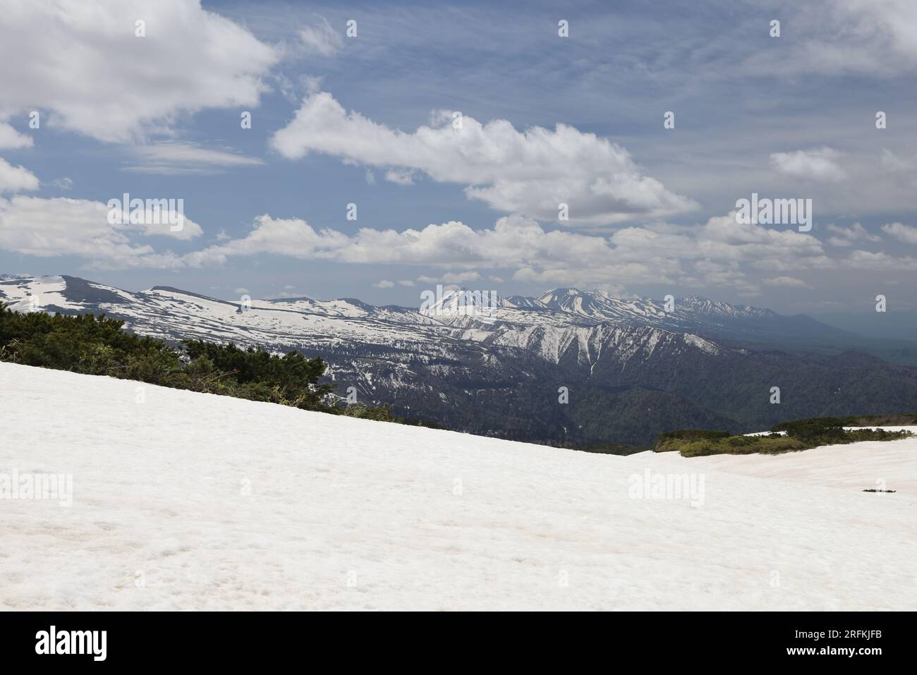 View taken while climbing Asahidake (Mount Asahi), the highest mountain ...