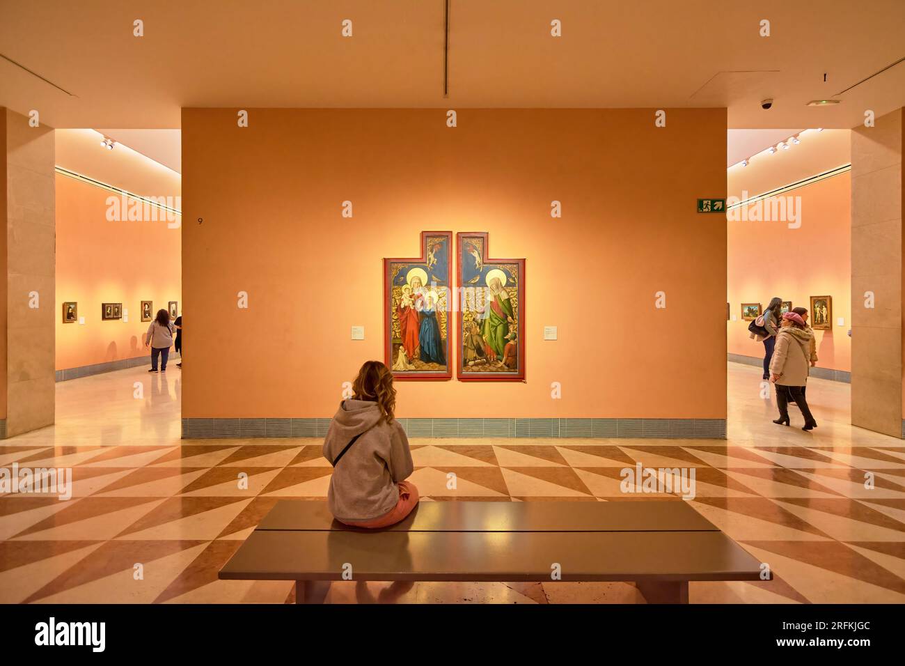 MADRID SPAIN - August 04, 2023: Exhibition room of the Museo Nacional Thyssen-Bornemisza with ...