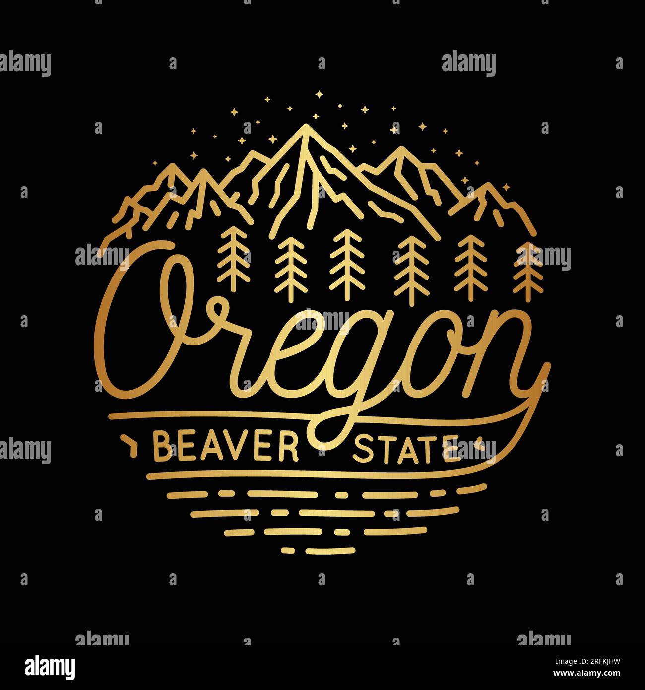 Oregon vector design template. Vector and illustration Stock Vector ...