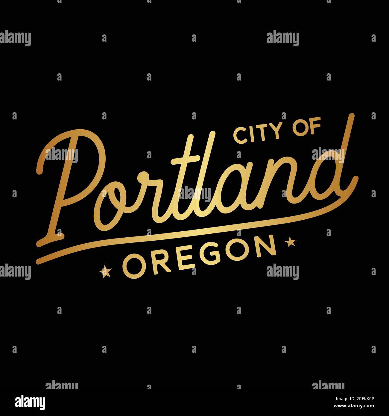 City of Portland lettering design. Portland, Oregon typography design ...