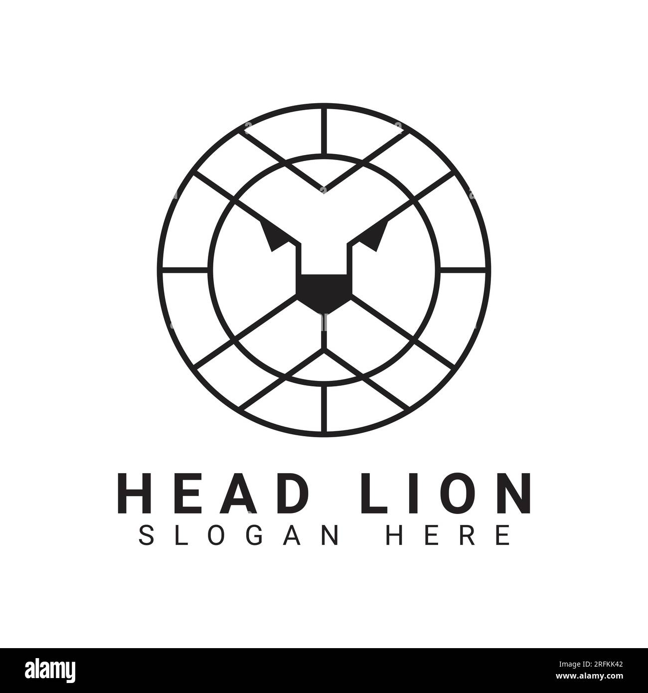 Minimal Lion Head Logo Design Line Art Lion Head Logotype Stock Vector Image & Art - Alamy
