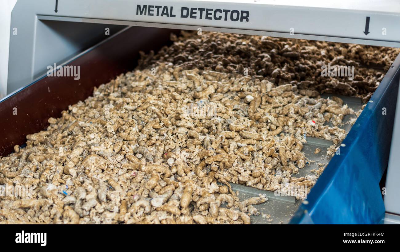 Waste moving on conveyor belt hi-res stock photography and images - Alamy