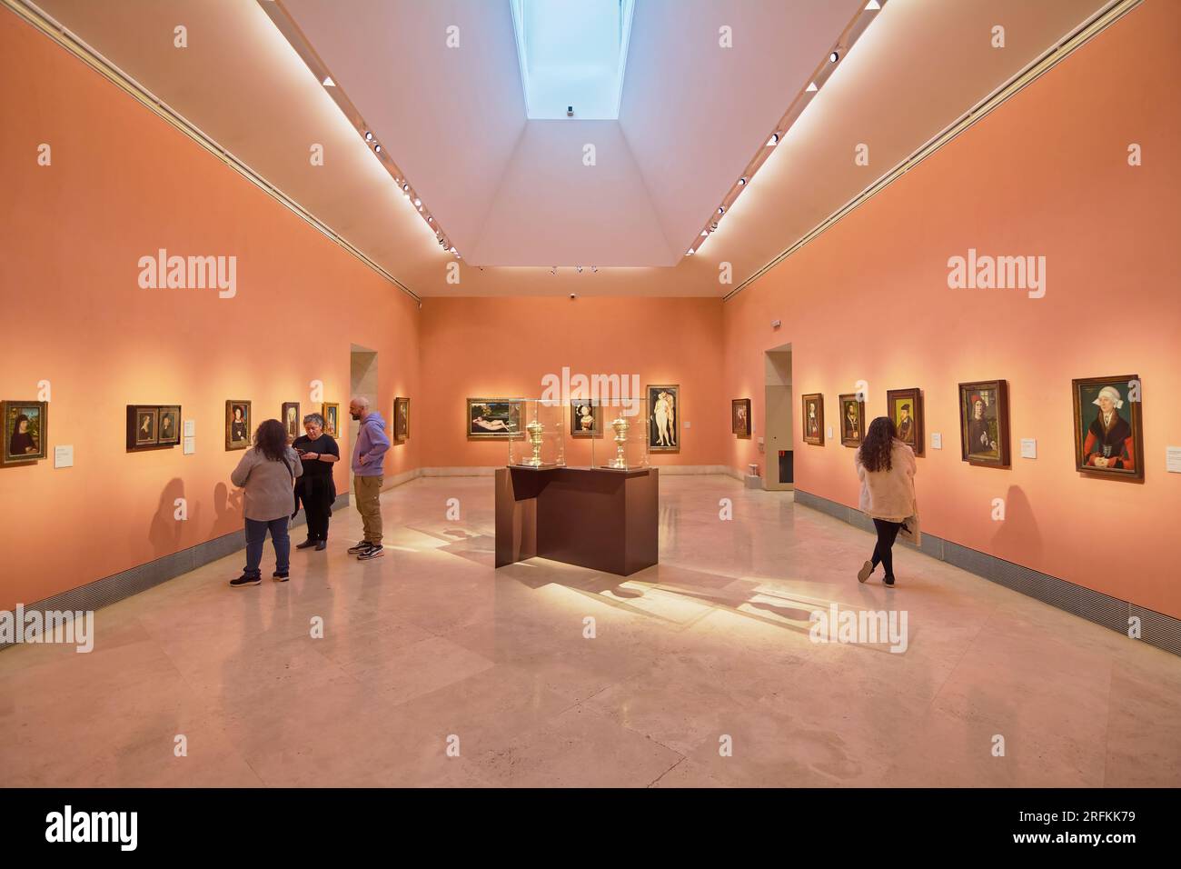 MADRID SPAIN - July 31, 2023: Exhibition room of the Museo Nacional Thyssen-Bornemisza with ...