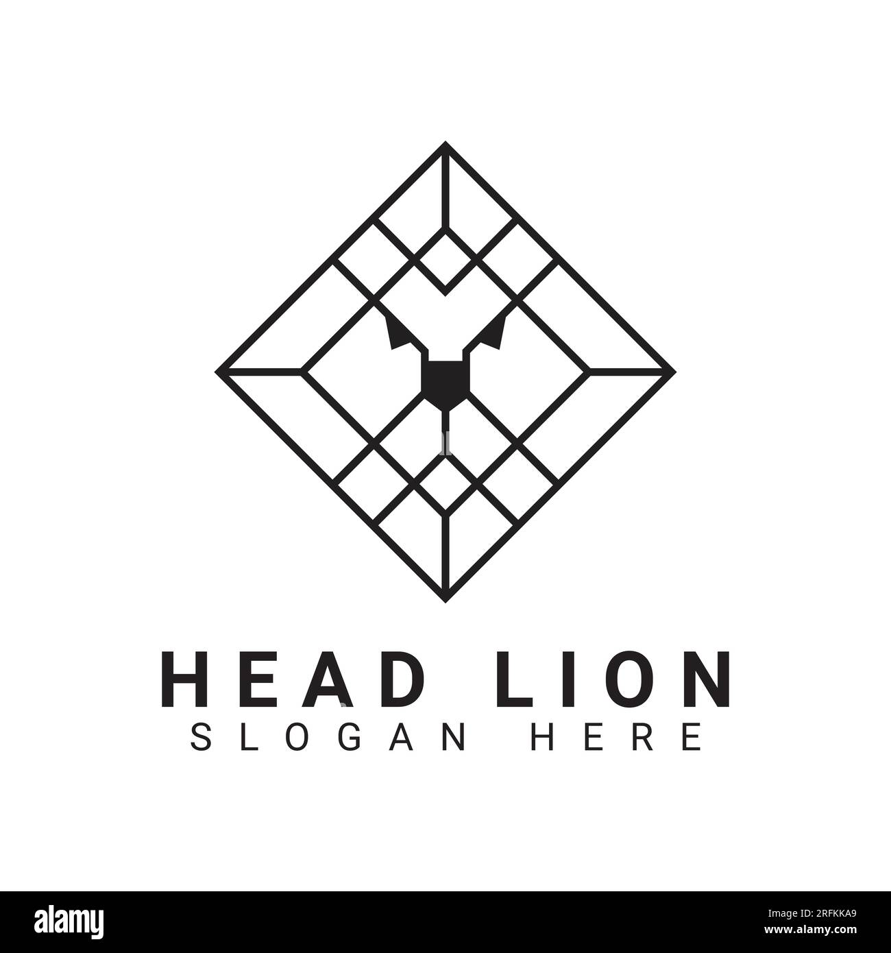 Minimal Lion Head Logo Design Line Art Lion Head Logotype Stock Vector Image & Art - Alamy