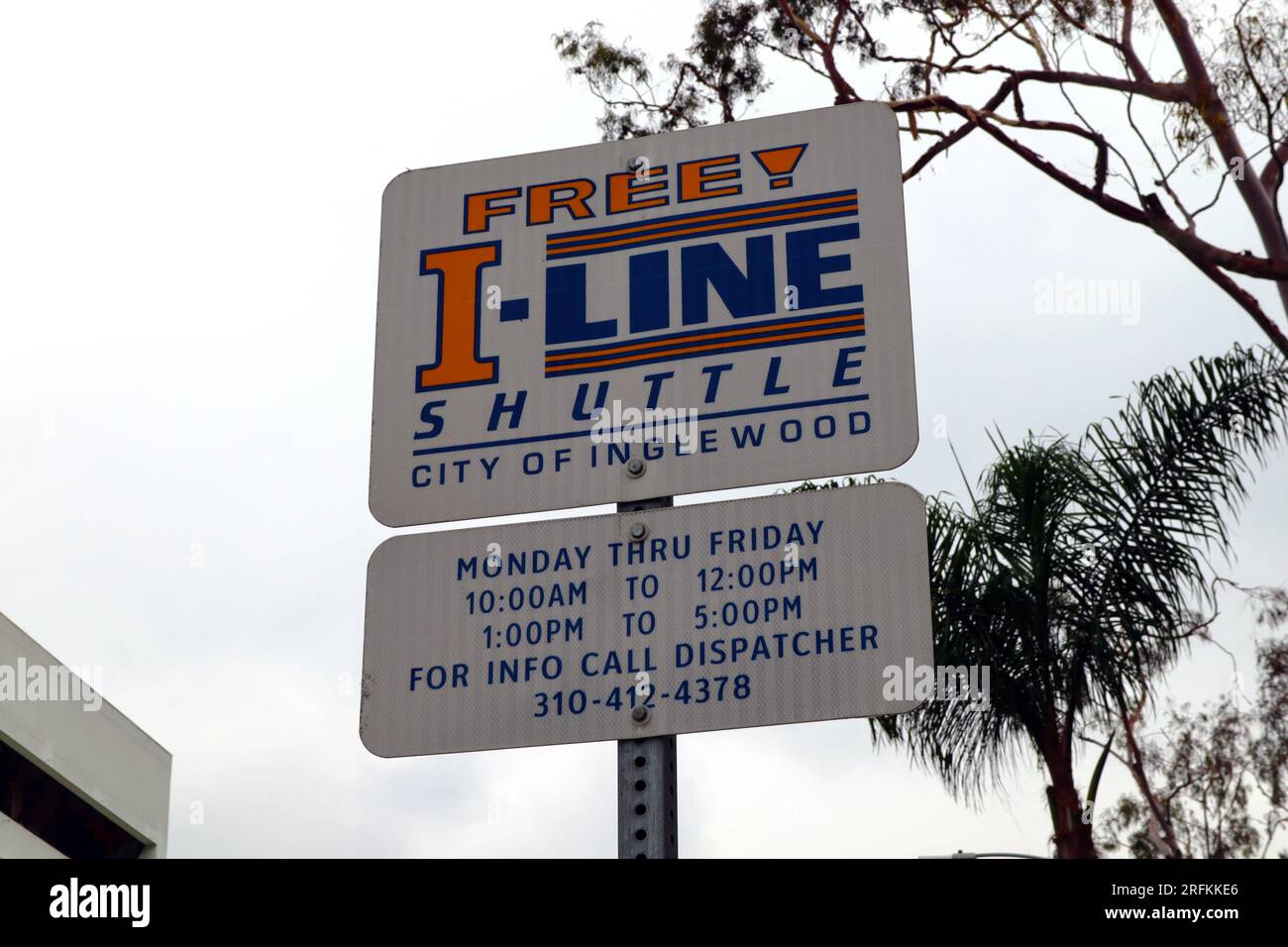 Inglewood (Los Angeles), California: Inglewood I-LINE Shuttle Bus Stop ...