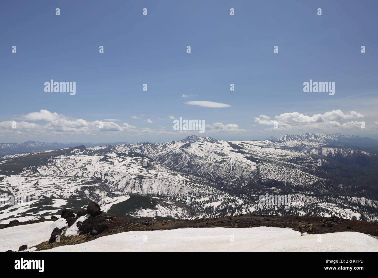 View taken while climbing Asahidake (Mount Asahi), the highest mountain ...