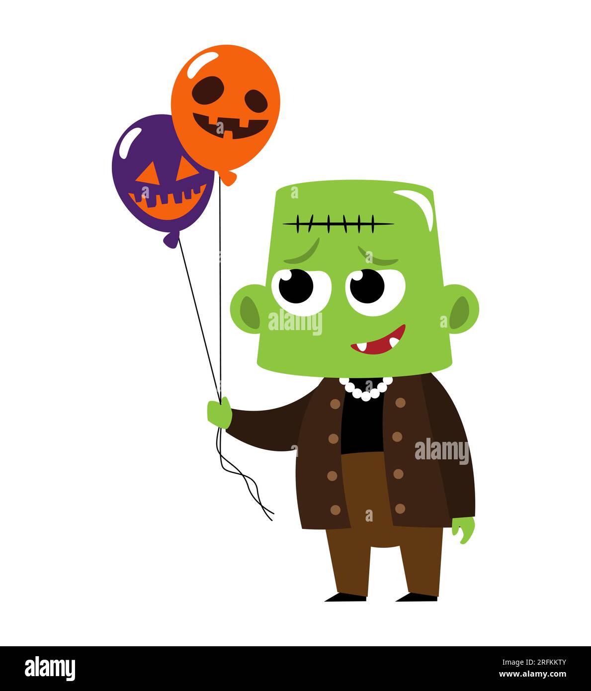 Frankenstein . Cute halloween cartoon characters . Vector Stock Vector ...