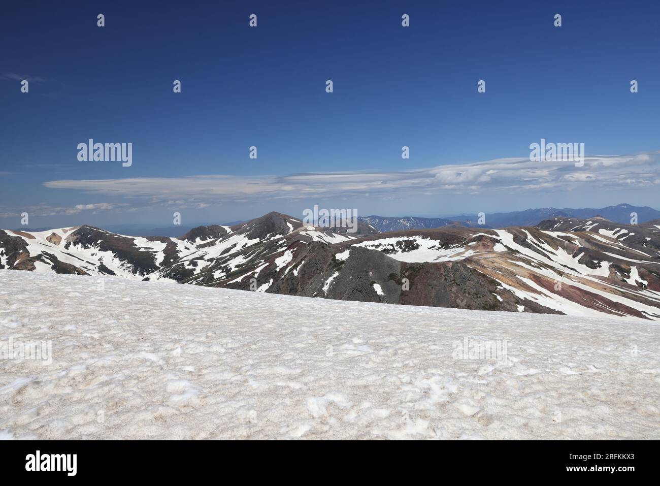 View taken while climbing Asahidake (Mount Asahi), the highest mountain ...