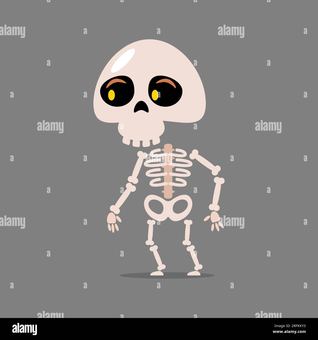 Skeleton ghost . Cute halloween cartoon characters . Vector Stock ...