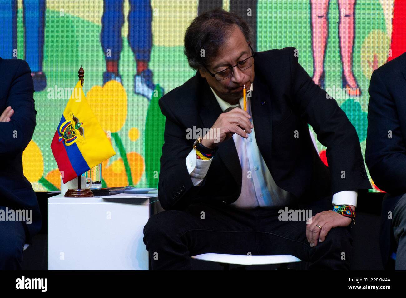 Colombian president Gustavo Petro during a ceremony to begin a six ...