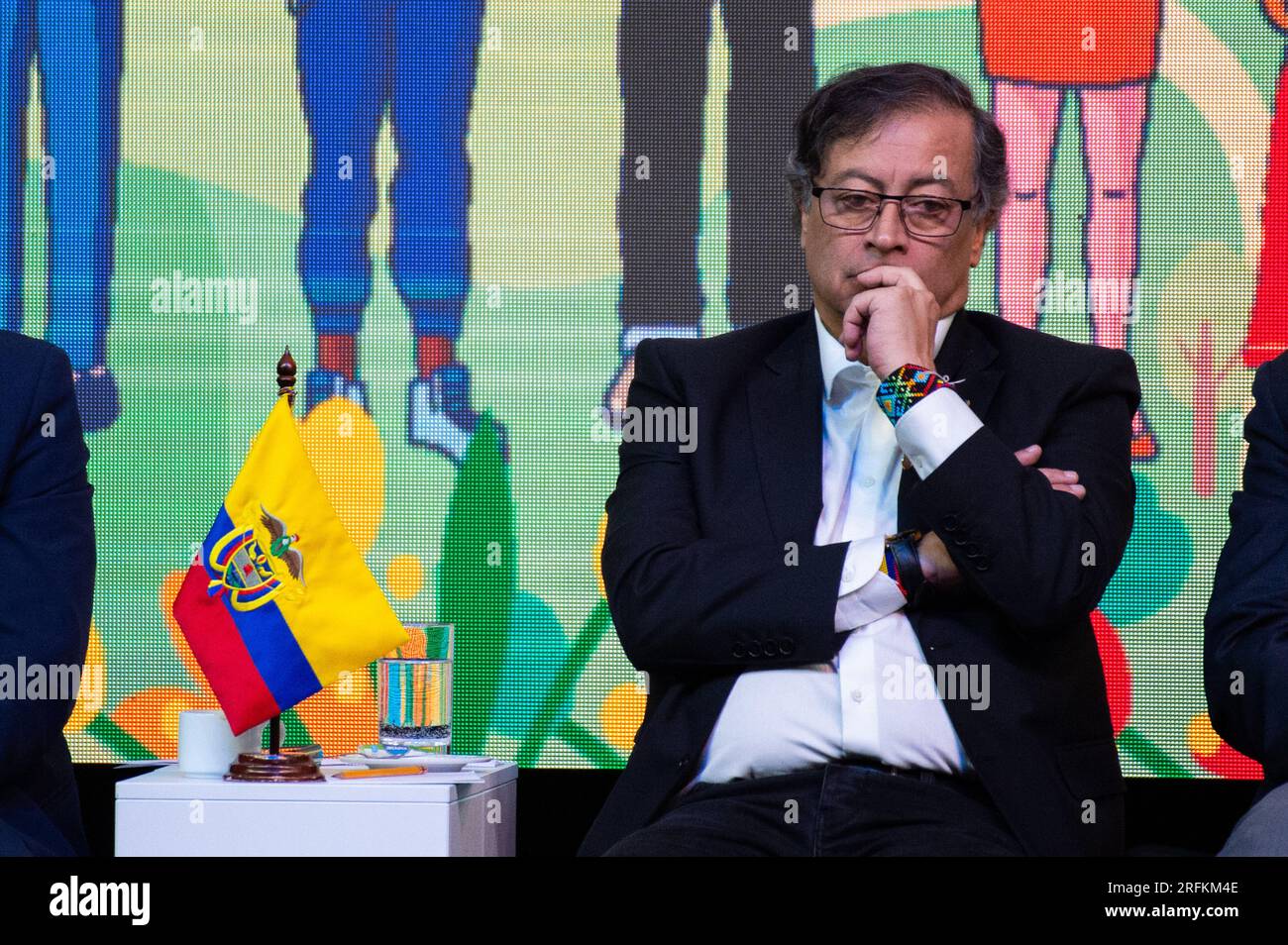 Colombian president Gustavo Petro during a ceremony to begin a six ...