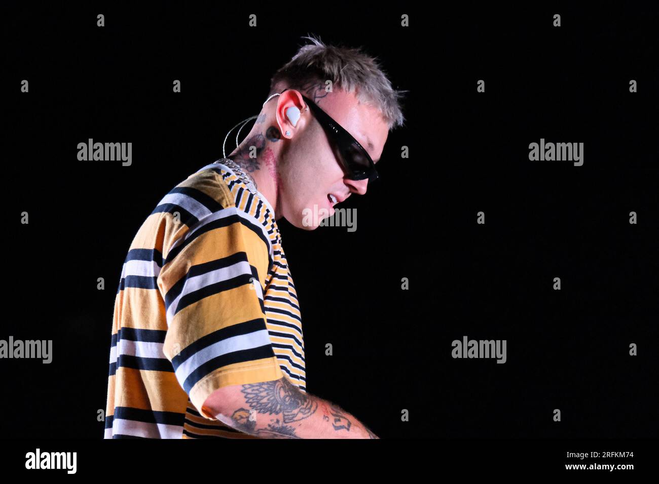 Lanciano, Italy. 03rd Aug, 2023. The rapper Jacopo Lazzarini, Alias ...