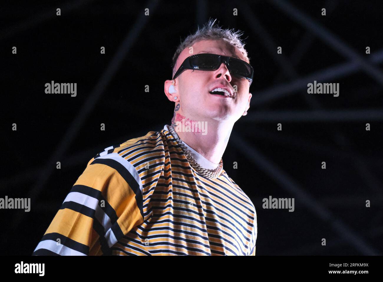 Lanciano, Italy. 03rd Aug, 2023. The rapper Jacopo Lazzarini, Alias ...