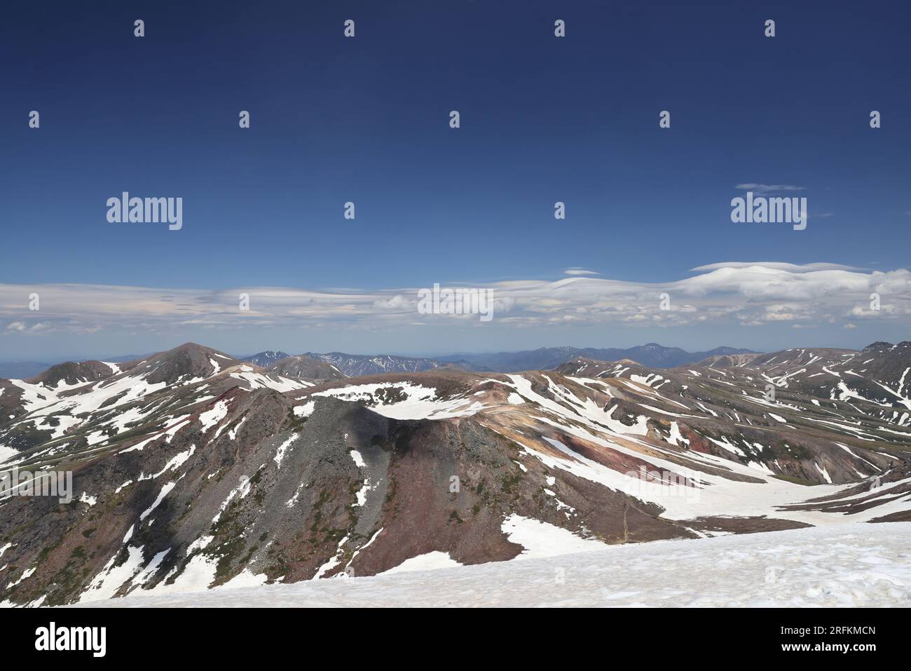 View taken while climbing Asahidake (Mount Asahi), the highest mountain ...