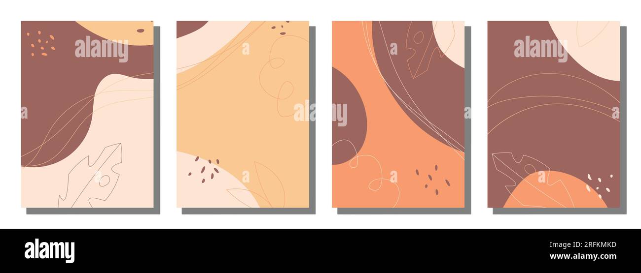 Minimalist abstract hand drawn set background. Vector illustration ...