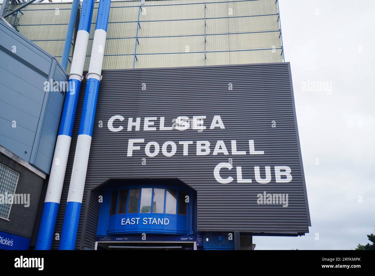Chelsea Football Club East Stand Stock Photo - Alamy