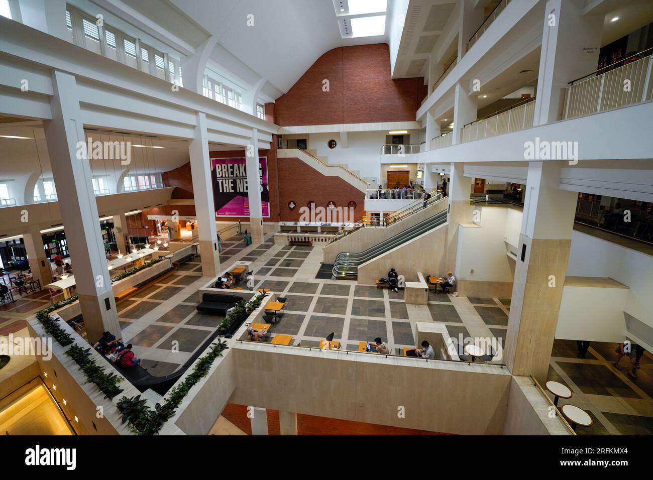 London, England, UK - July 31, 2022. London British Library interior ...
