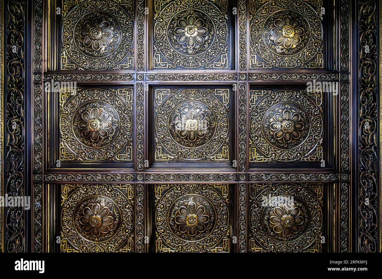 Classical patterns made of copper Stock Photo - Alamy