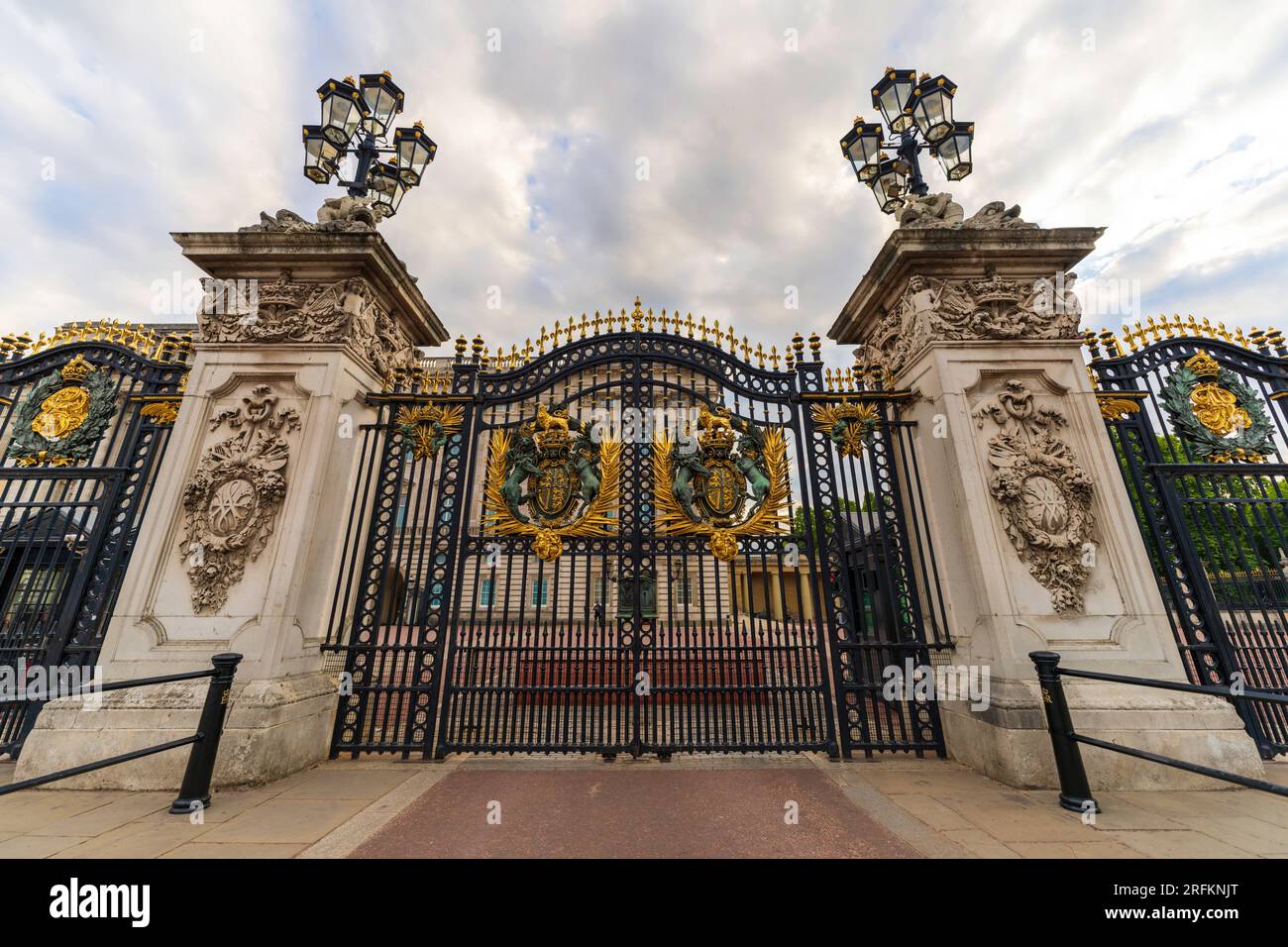 London, England, UK - May 8, 2023. Buckingham Palace Gate, the royal ...