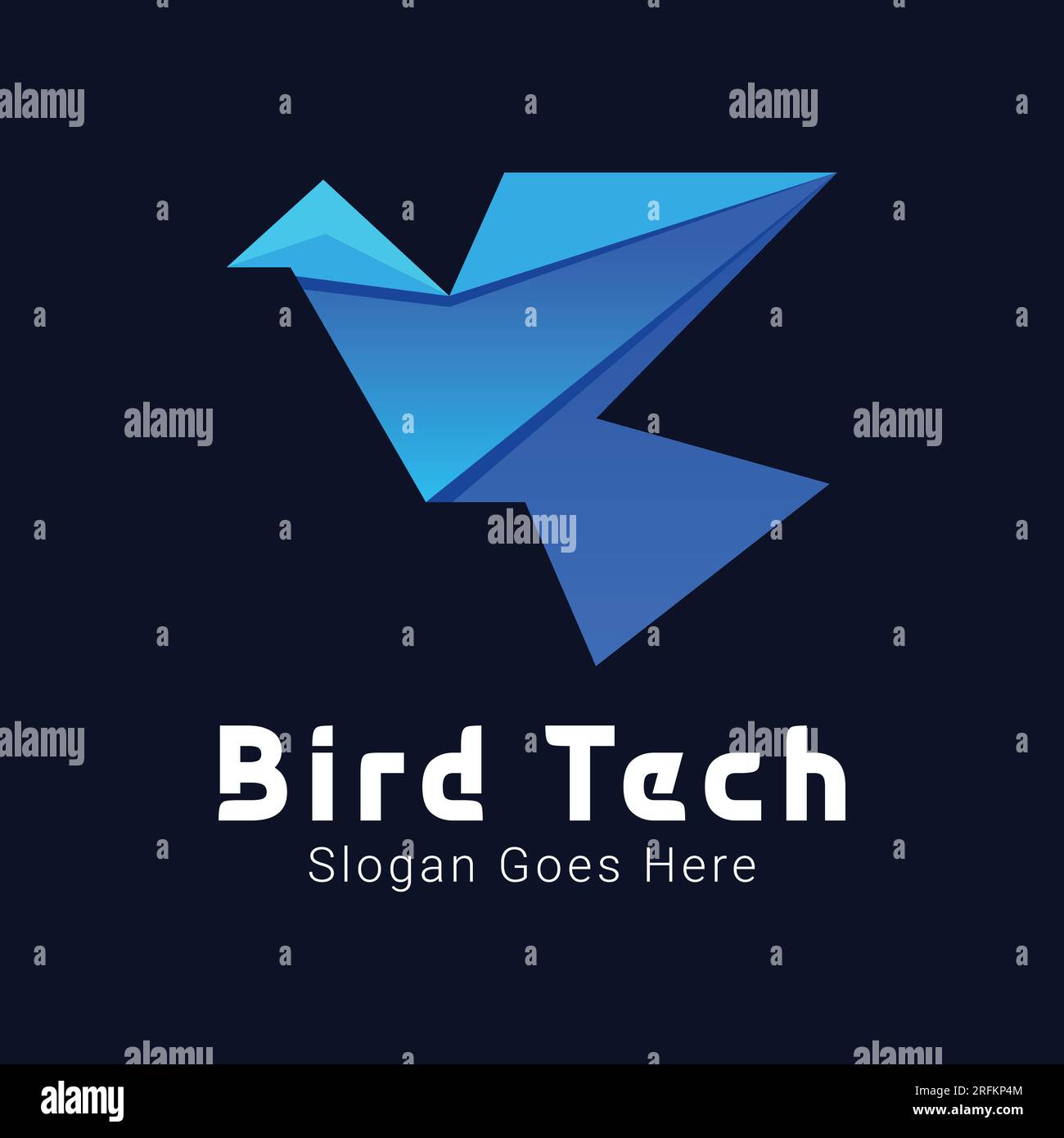 Bird Tech Logo Design Blue Bird Tech Stock Vector Image & Art - Alamy
