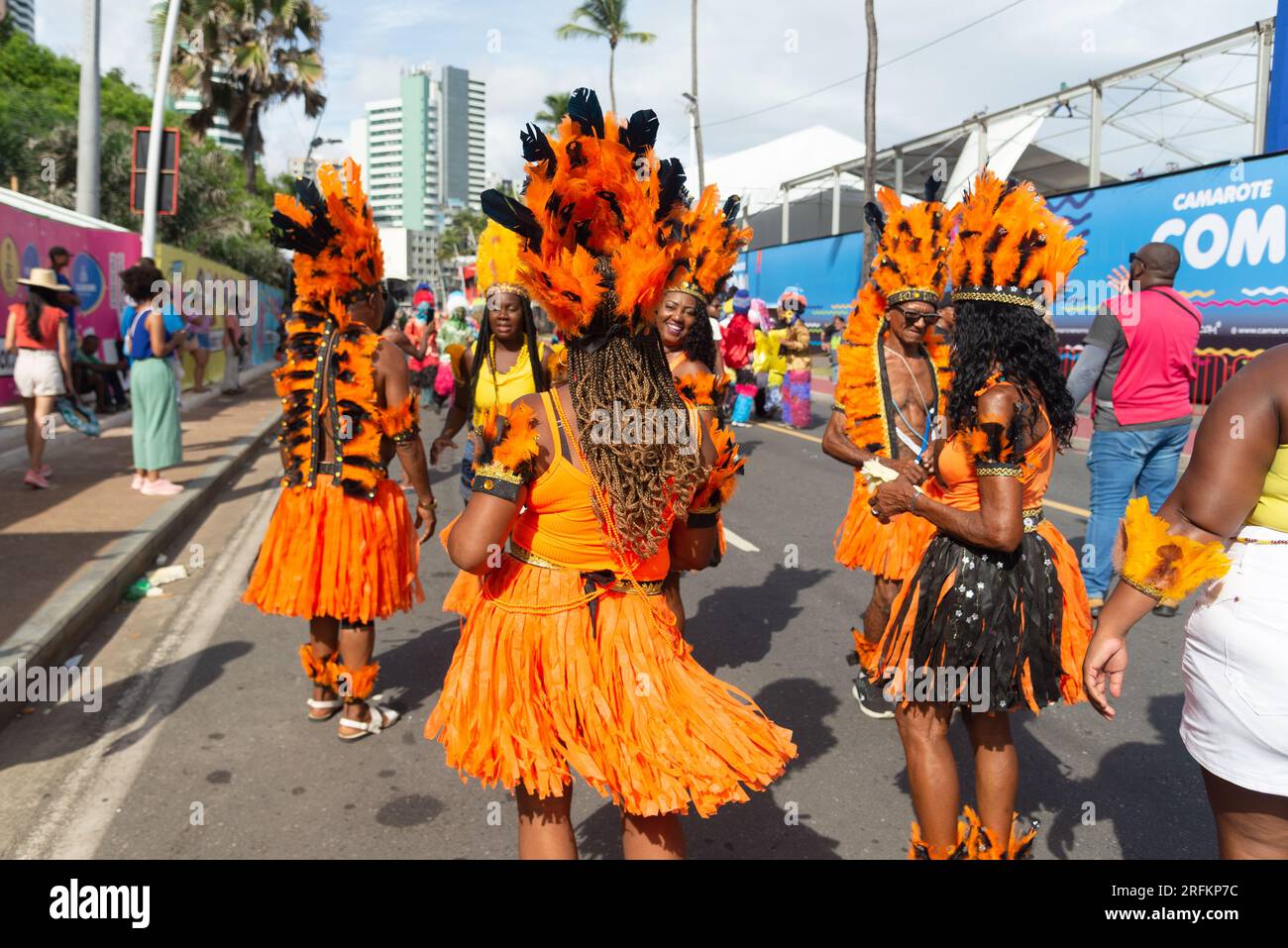Salvador, Bahia, Brazil - February 11, 2023: Traditionally dressed ...