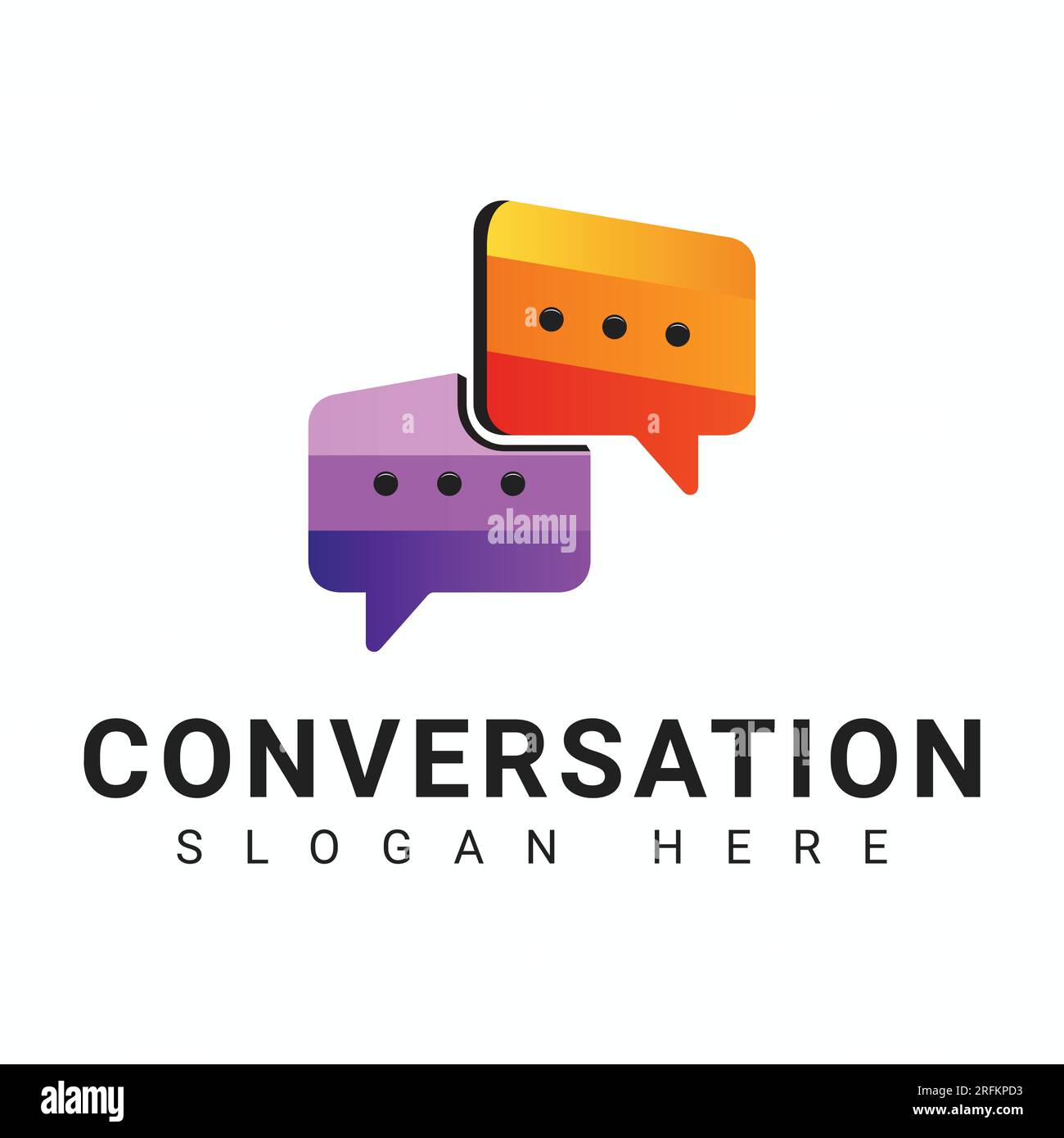 Modern Conversation Logo Design Stock Vector Image & Art - Alamy