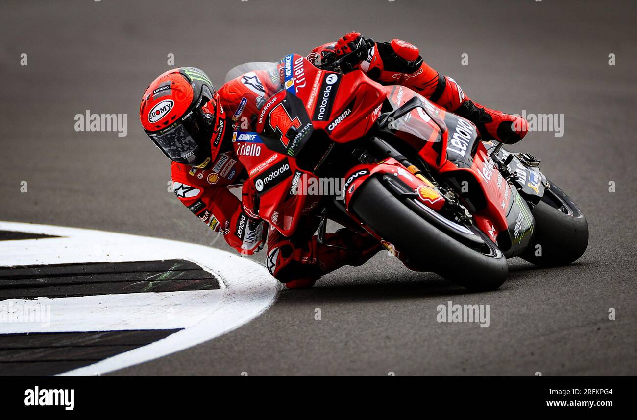 Ducati Lenovo's Francesco Bagnaia during Free Practice One ahead of the ...