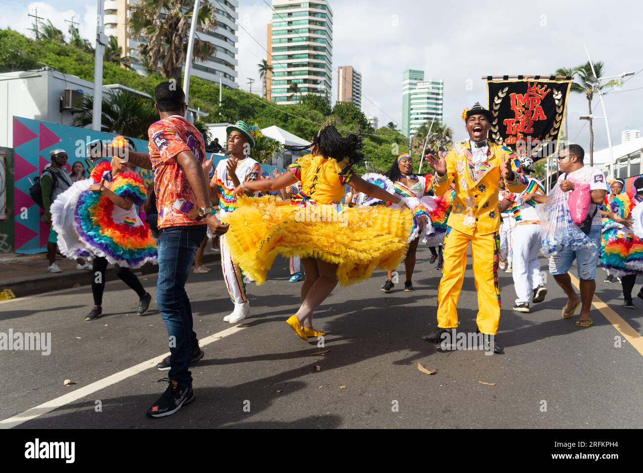 Salvador, Bahia, Brazil - February 11, 2023: Forro cultural group is ...