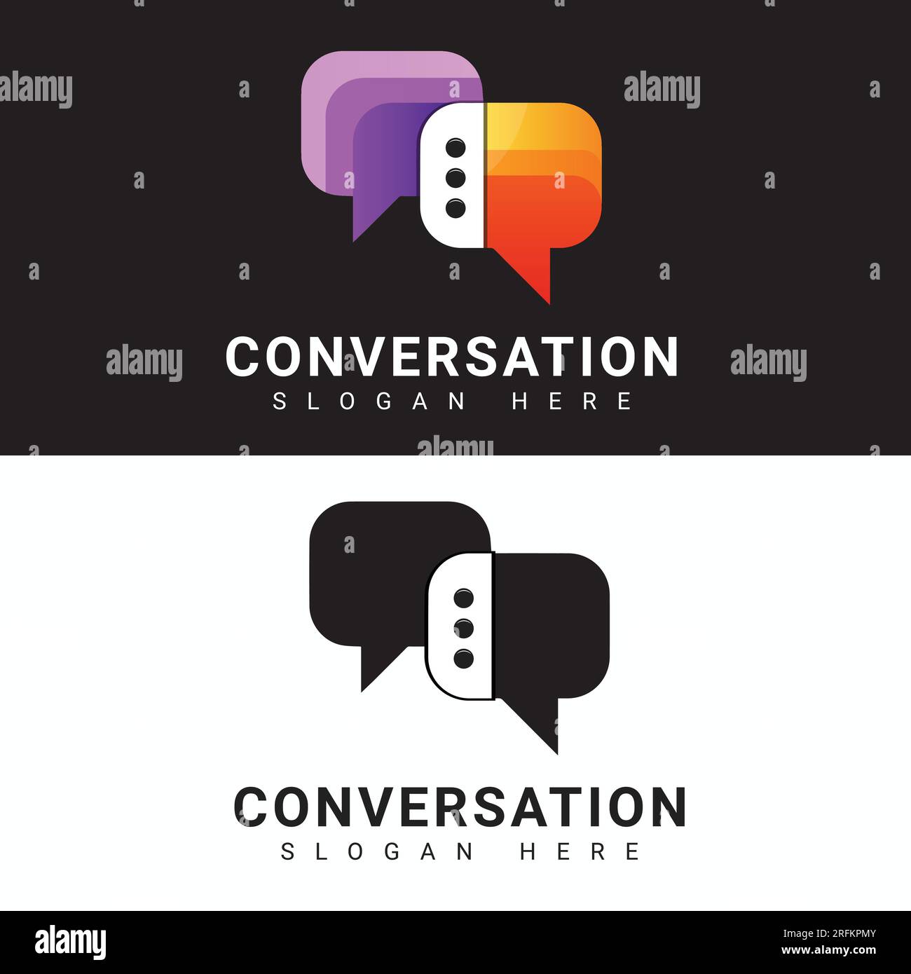 Modern Conversation Logo Design Stock Vector Image & Art - Alamy