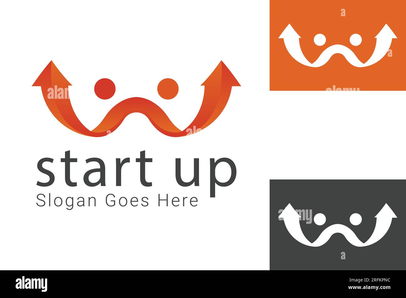 Business Start Up Logo Design Start Up Arrow with Human Icon Logotype ...