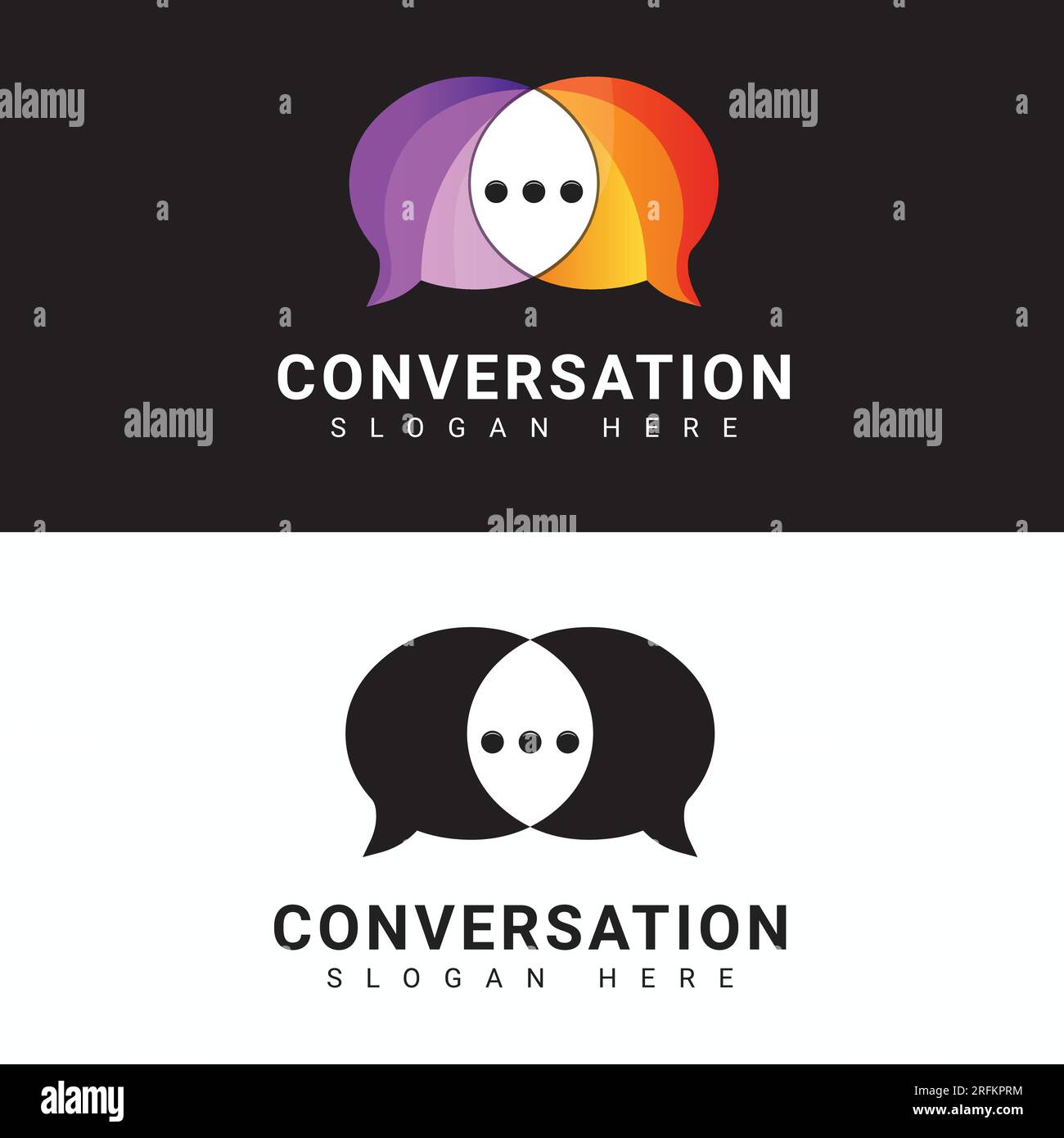 Modern Conversation Logo Design Stock Vector Image & Art - Alamy