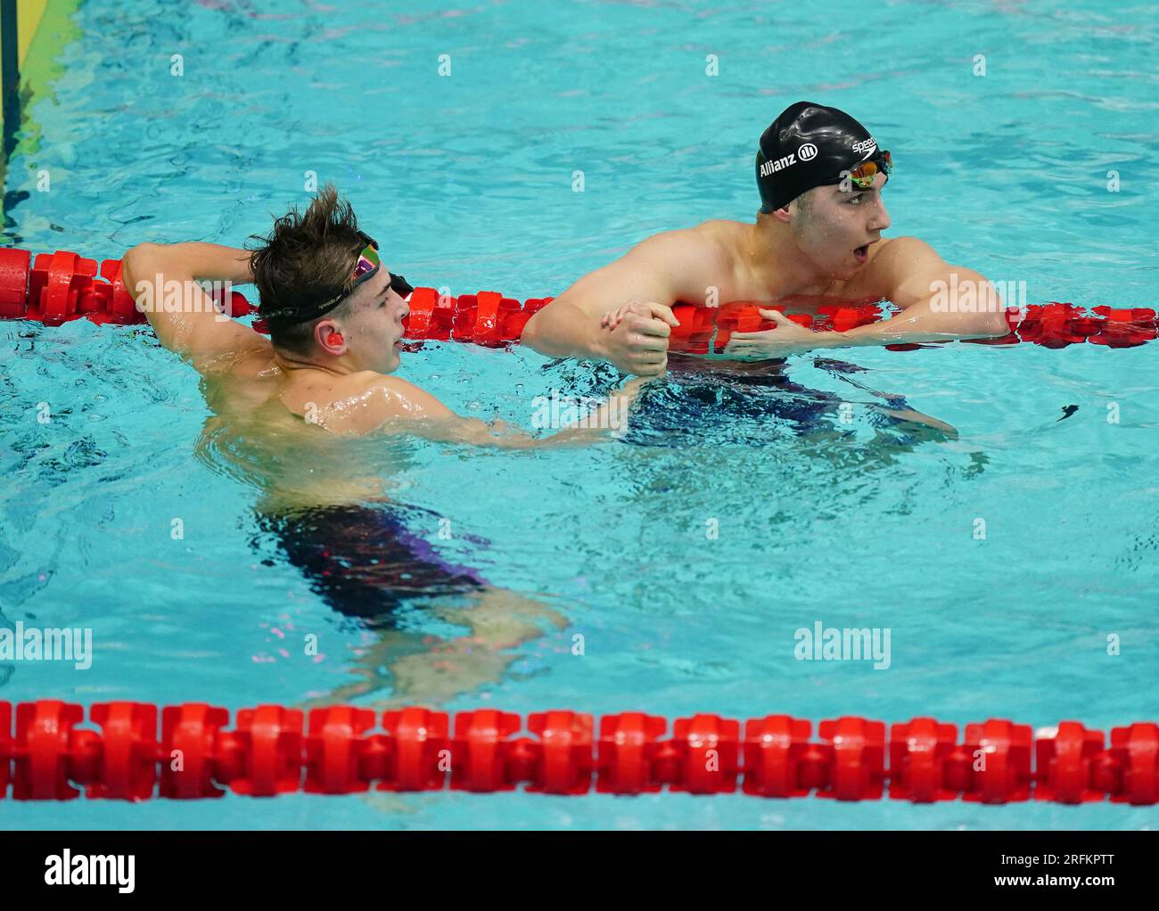 Great Britain's Rhys Darbey and William Ellard after the Men's 200m ...