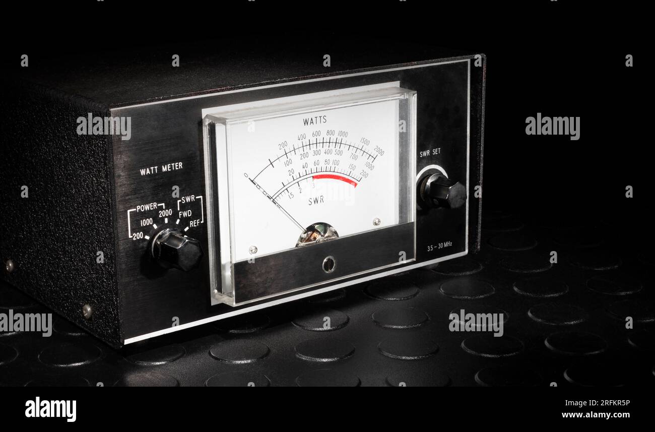 Meter used by cb and ham radio enthusiasts to measure efficiency of ...