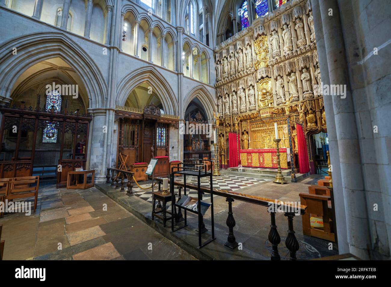 London, England, UK - May 4, 2023. London Southwark Cathedral interior ...