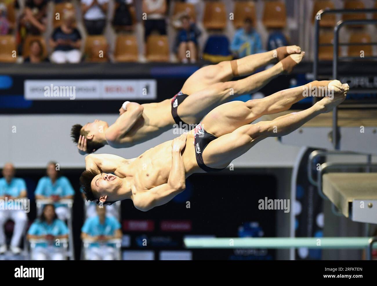 Berlin, Germany. 4th Aug, 2023. Long Daoyi/Wang Zongyuan (top) of China ...