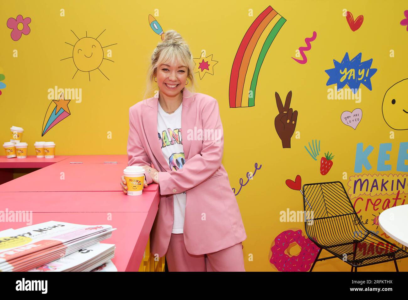 EDITORIAL USE ONLY Happiness expert and illustrator Emily Coxhead at ...