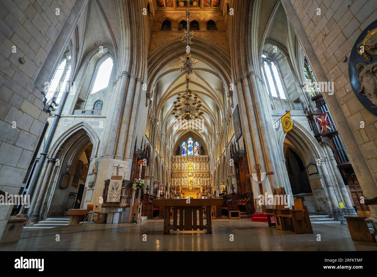 London, England, UK - May 4, 2023. Southwark Cathedral interior, the ...