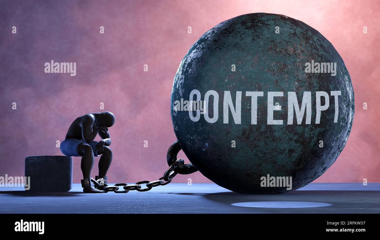 Contempt - a metaphor showing human struggle with Contempt. Resigned ...