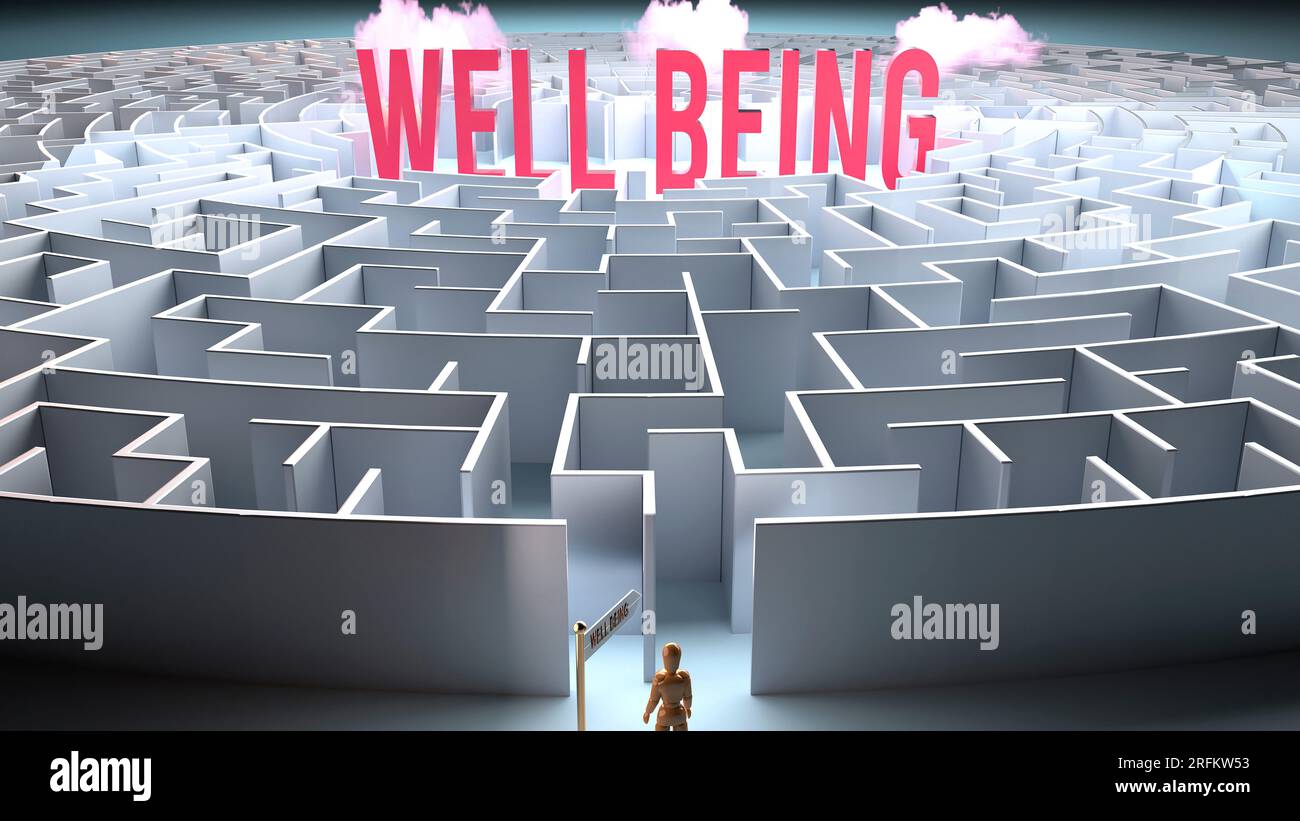 A vulnerable person in front of a big obstacle and a challenge to find ...