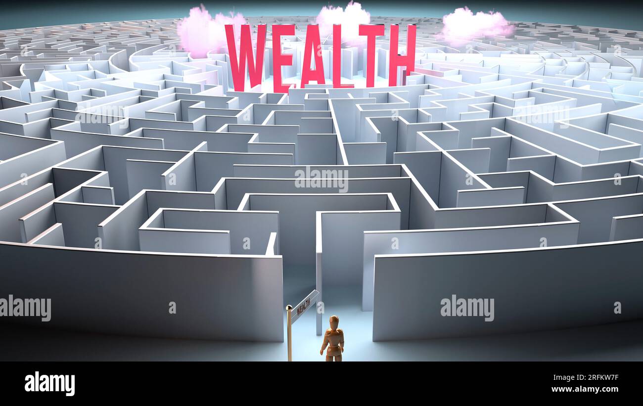 A vulnerable person in front of a big obstacle and a challenge to find ...