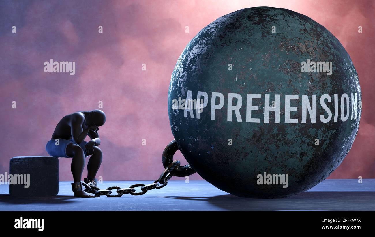 Apprehension - a metaphor showing human struggle with Apprehension ...