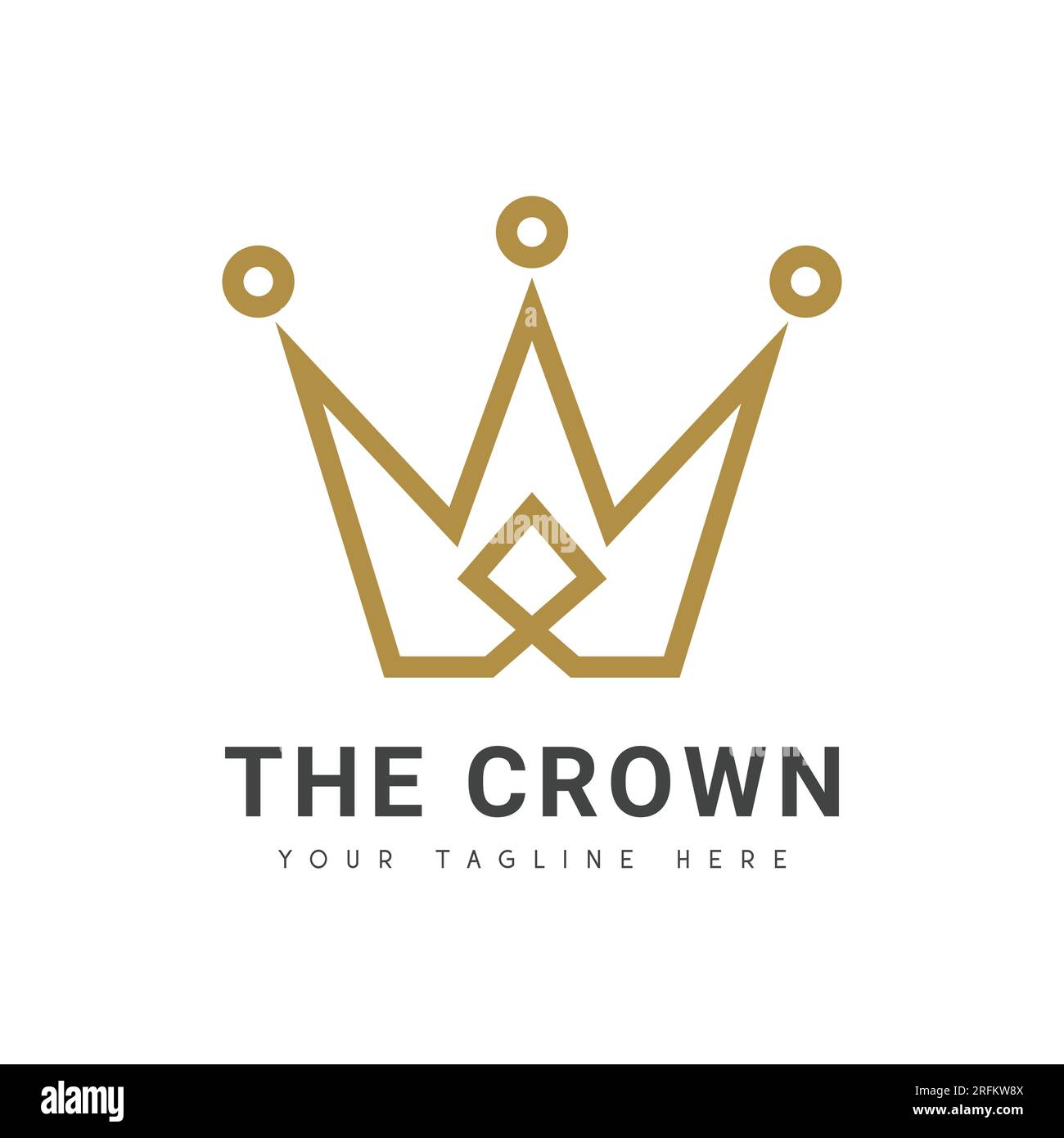 Luxury Crown King Logo Design Queen Logotype Stock Vector Image & Art ...